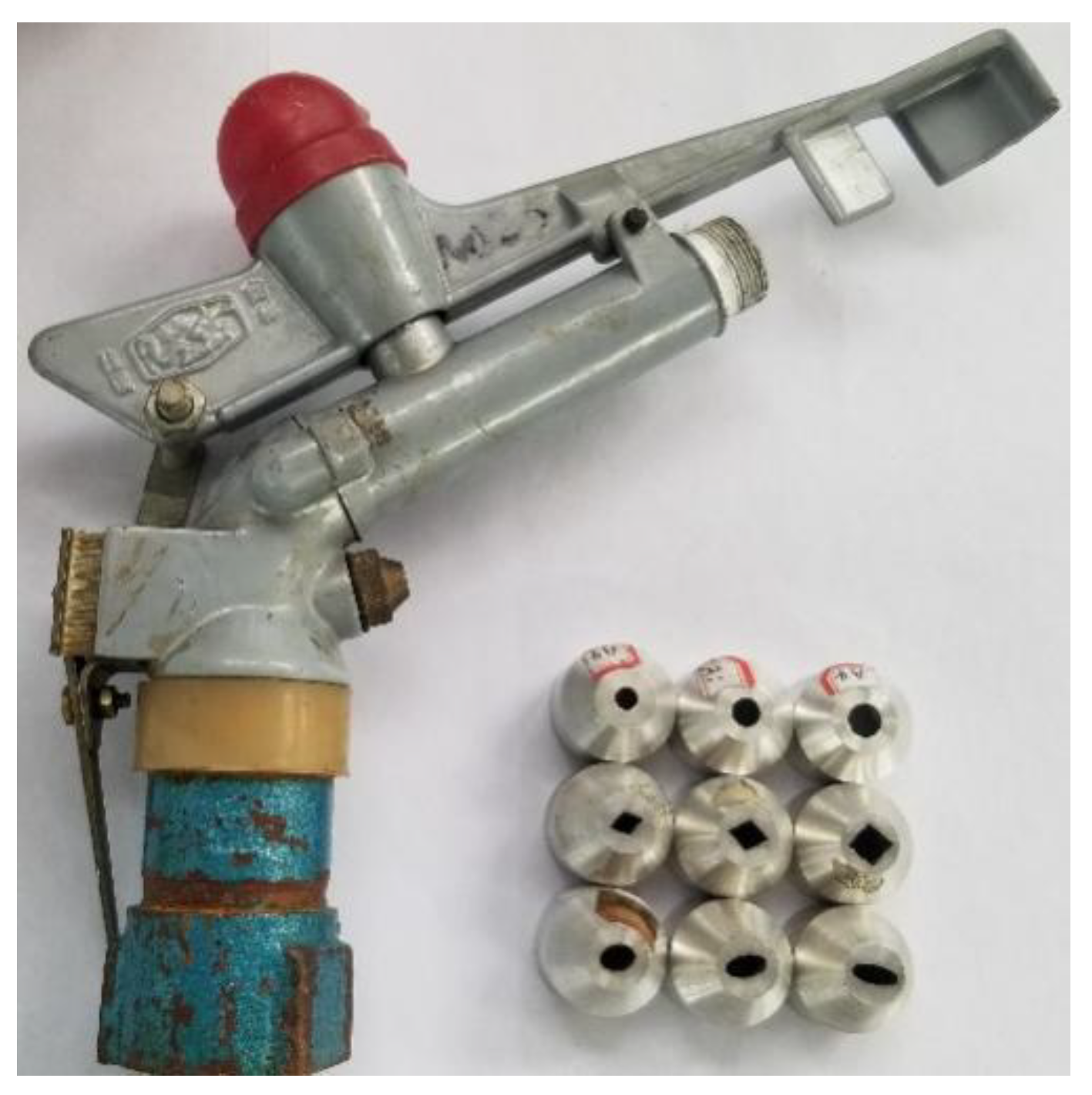 Experimental Study on Water Distribution and Droplet Kinetic Energy ...