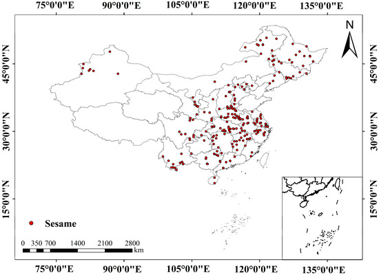 Prediction of the Potentially Suitable Areas of Sesame in China Under ...