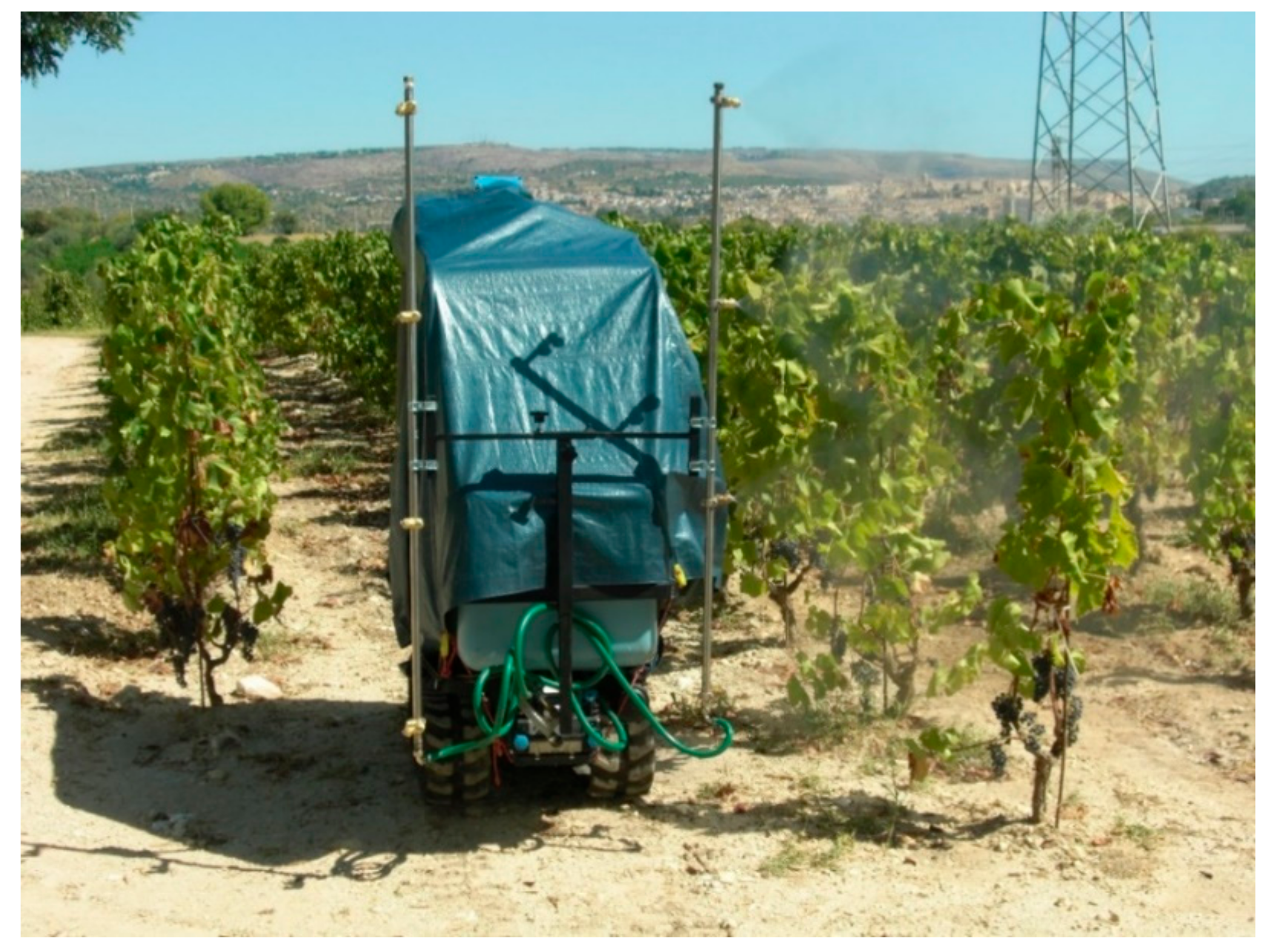 A Small Versatile Electrical Robot for Autonomous Spraying in Agriculture