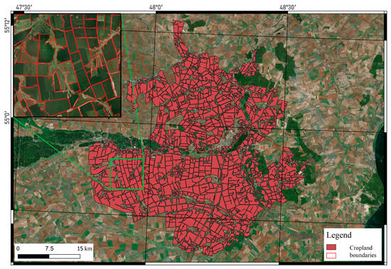 Automated Mapping of Cropland Boundaries Using Deep Neural Networks