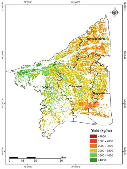 Spatial Rice Yield Estimation Using Multiple Linear Regression Analysis ...