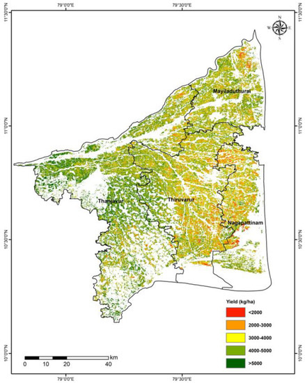 Spatial Rice Yield Estimation Using Multiple Linear Regression Analysis ...