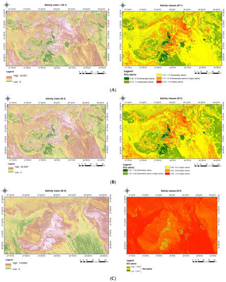 Soil Salinity Assessing and Mapping Using Several Statistical and ...