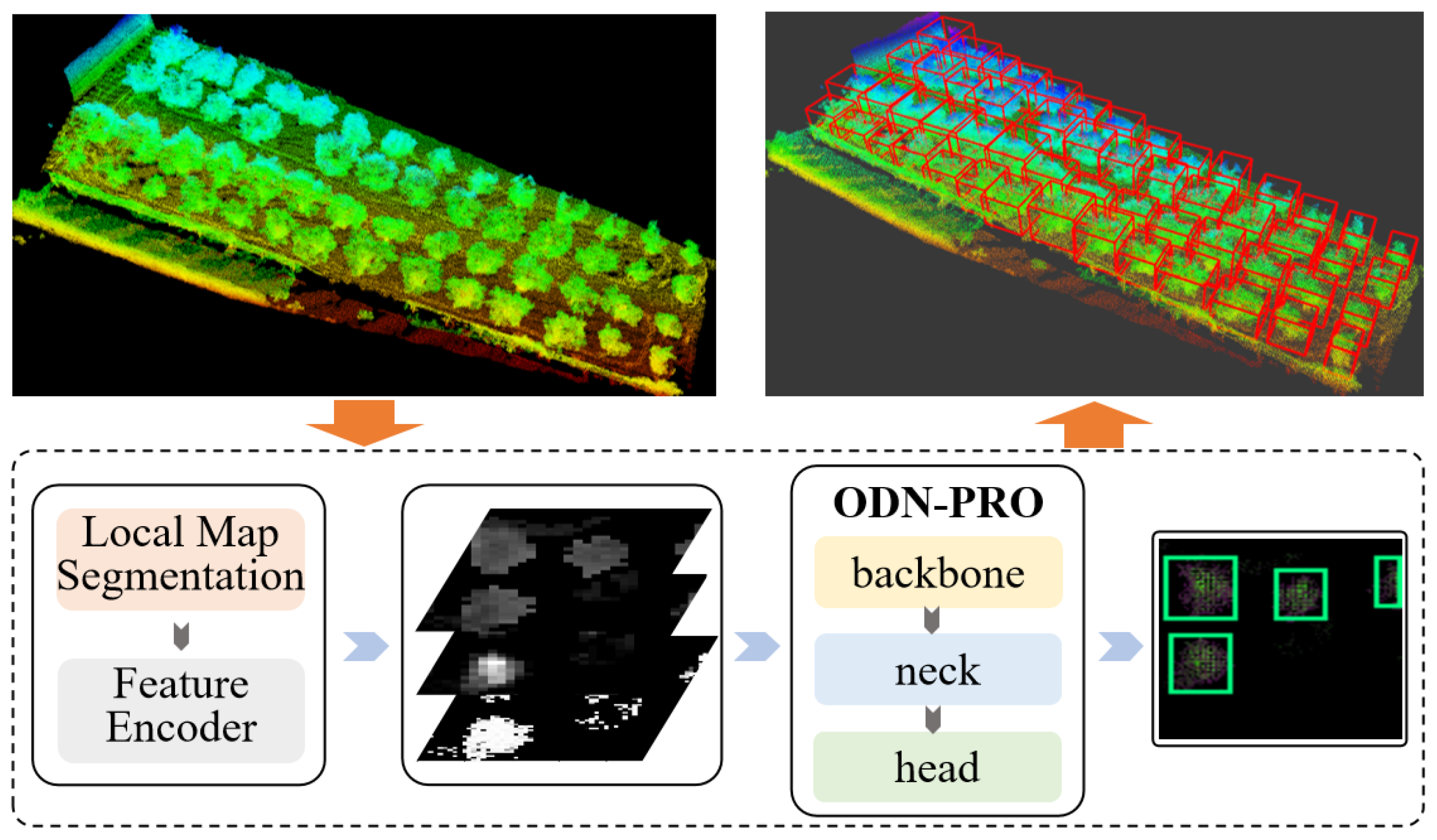 ODN-Pro: An Improved Model Based on YOLOv8 for Enhanced Instance Detection in Orchard Point Clouds