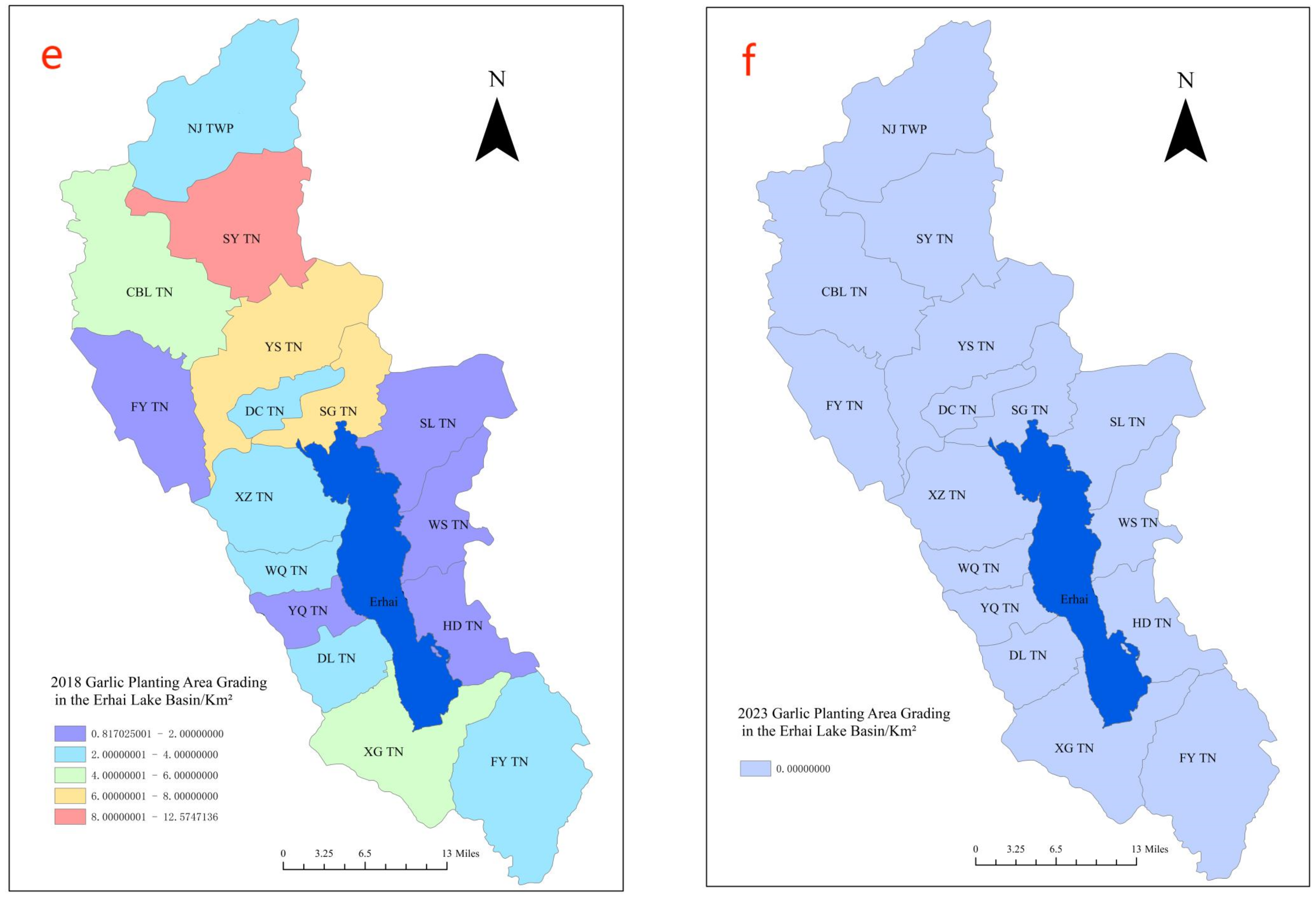 Garlic Crops’ Mapping and Change Analysis in the Erhai Lake Basin Based on Google Earth Engine