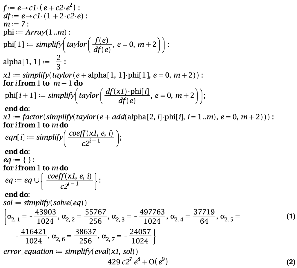 Algorithms Free Full Text Comment On On The Kung Traub Conjecture For Iterative Methods For