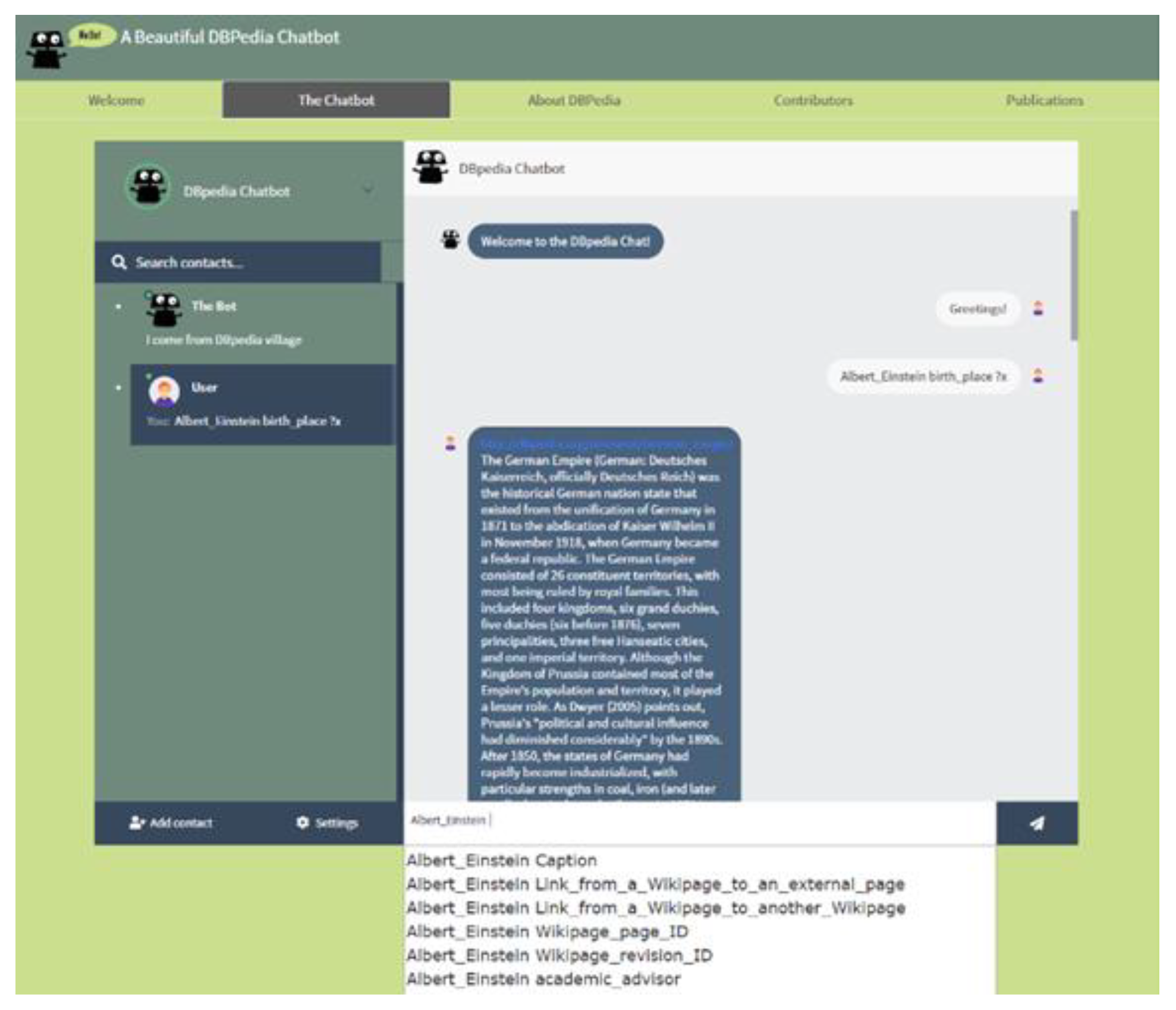 Algorithms | Free Full-Text | R2D2: A Dbpedia Chatbot Using Triple ...