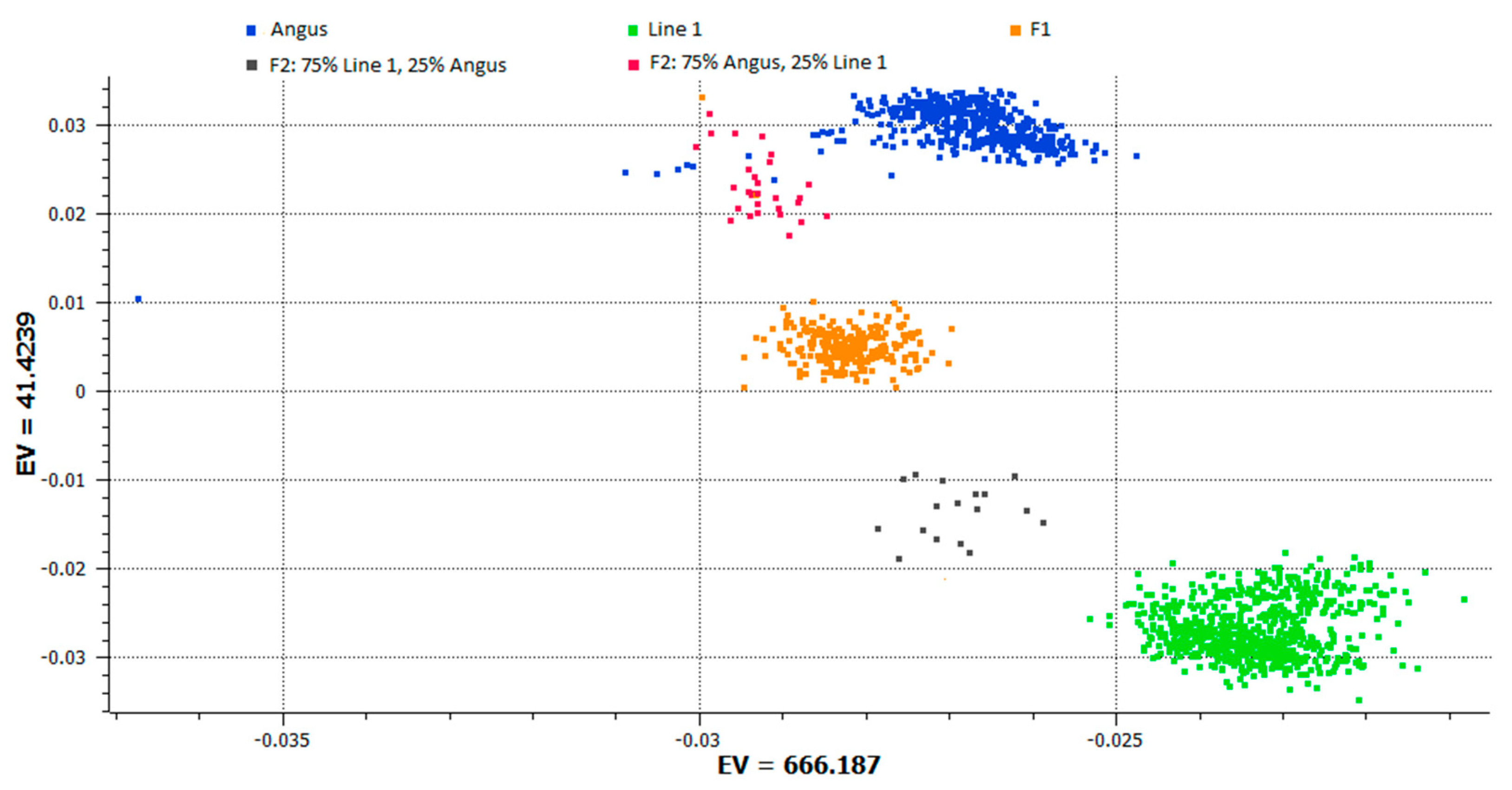 Genomic Analysis of Heterosis in an Angus × Hereford Cattle Population