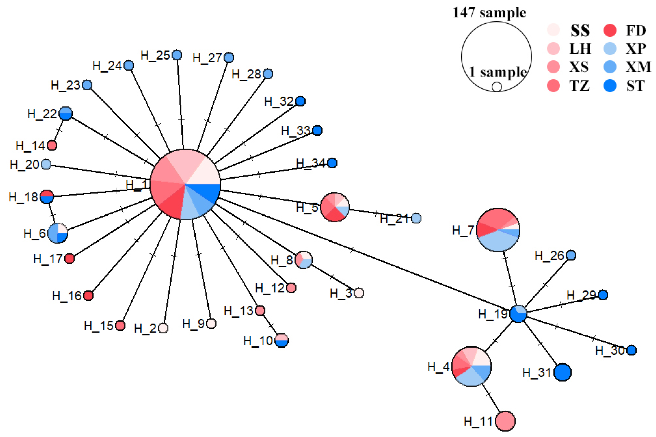 Analysis of Genetic Diversity and Structure of Eight Populations of ...