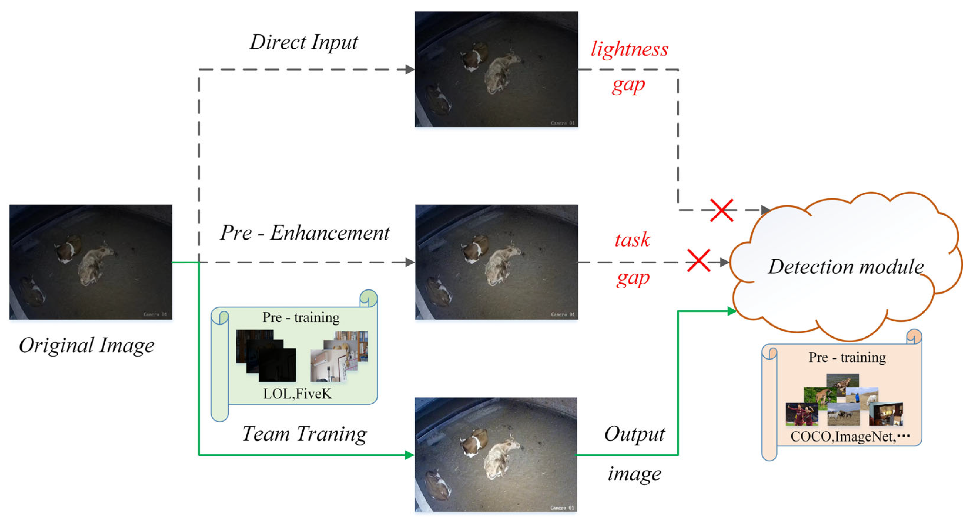 Adltformer Team-Training with Detr: Enhancing Cattle Detection in Non-Ideal Lighting Conditions ...