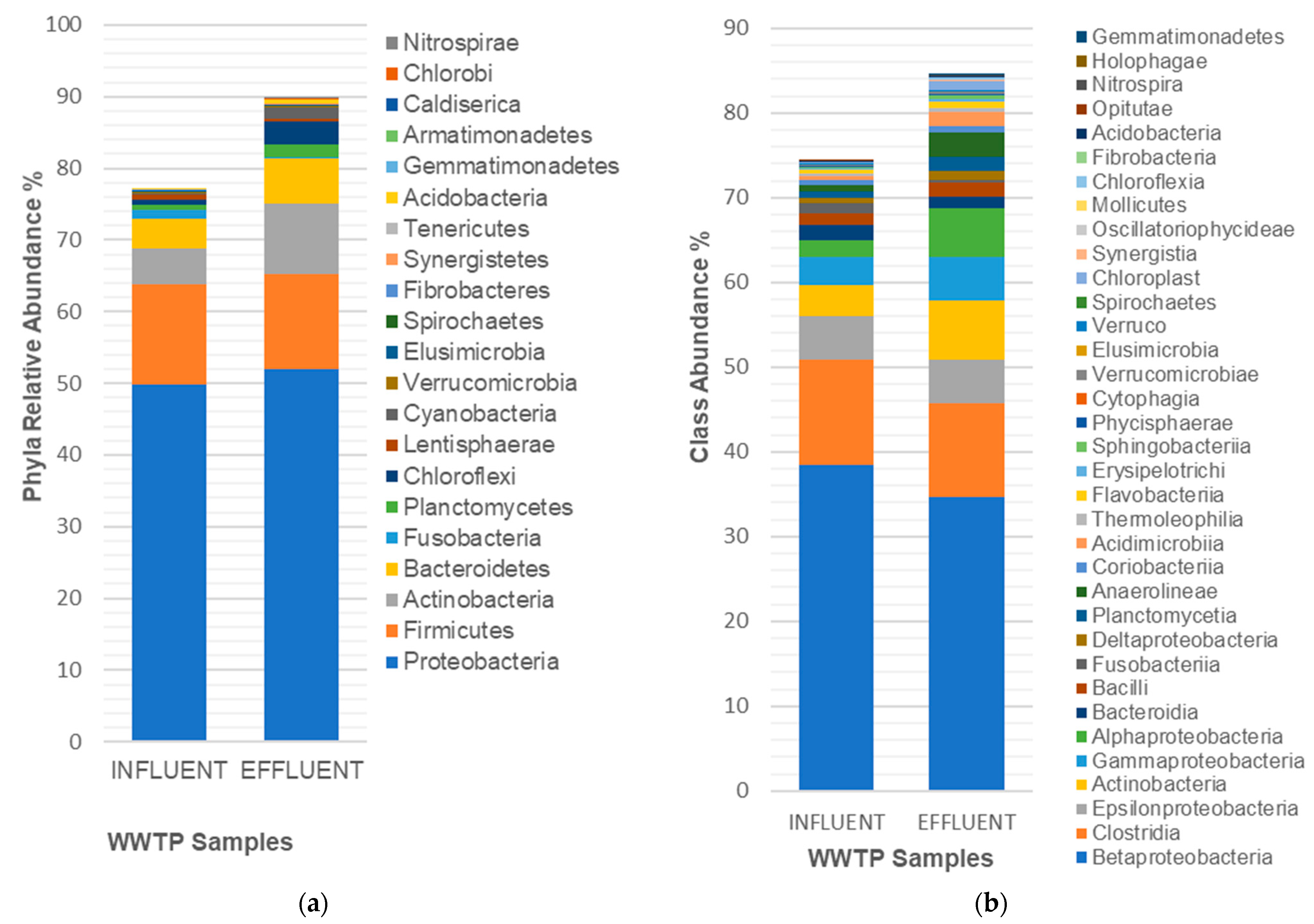 A Snapshot of the Influent and Effluent Bacterial Populations in a ...