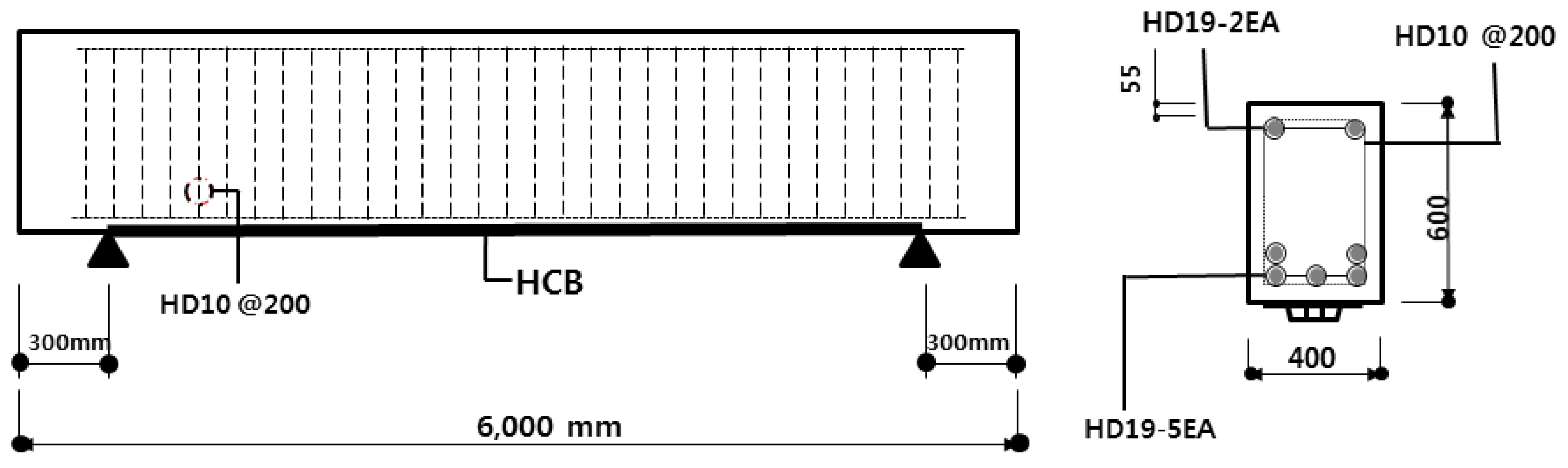Long-Term Behavior of RC Beams Strengthened with Hybrid Composite Beam