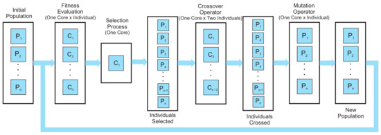 Parallel Hierarchical Genetic Algorithm for Scattered Data Fitting through B-Splines