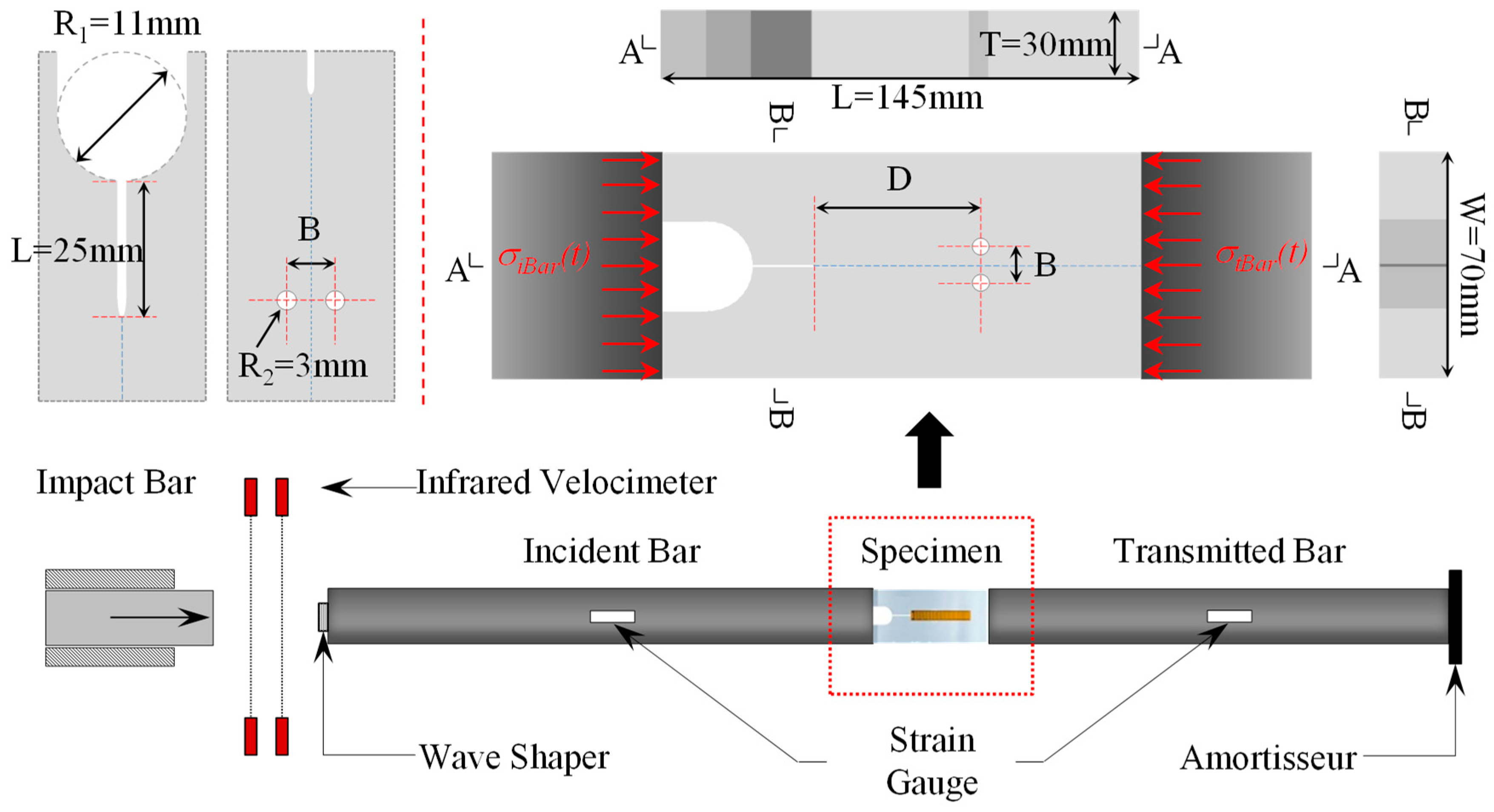 Effect of Holes on Dynamic Crack Propagation under Impact Loading