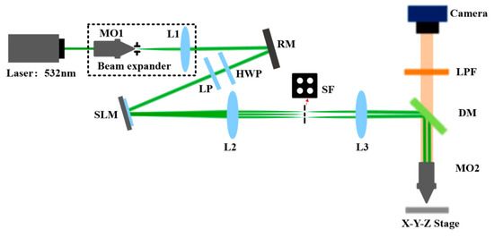 Efficient Multifocal Structured Illumination Microscopy Utilizing a Spatial Light Modulator