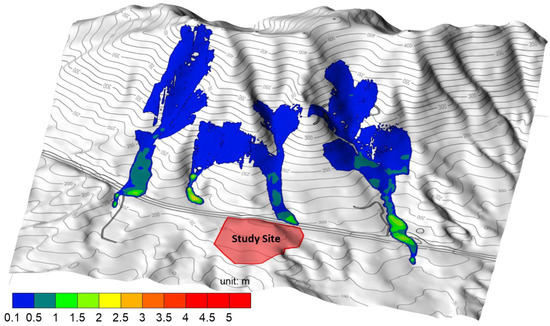 Simulation of Debris-Flow Runout Near a Construction Site in Korea