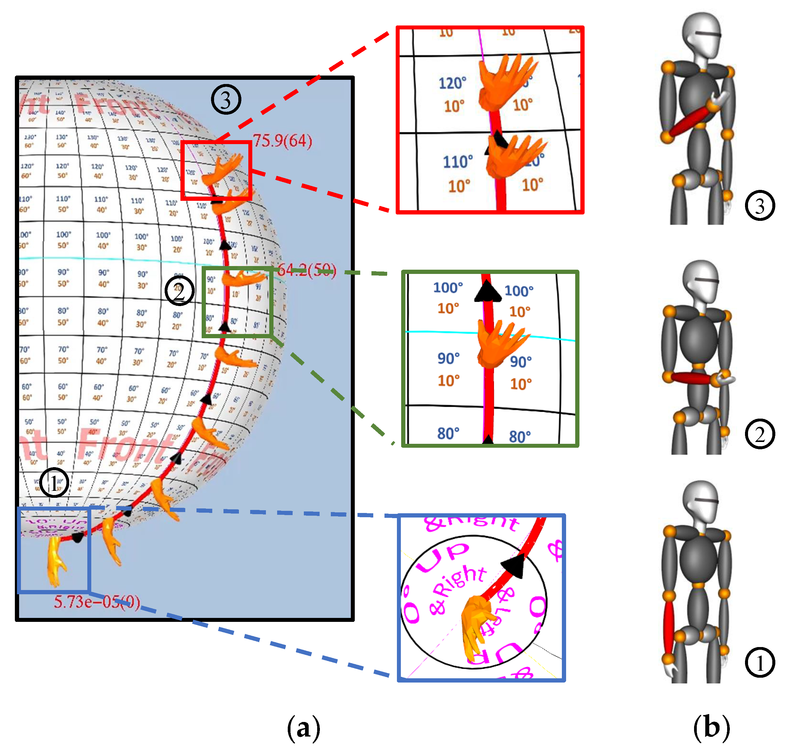 Motion-Sphere: Visual Representation of the Subtle Motion of Human Joints