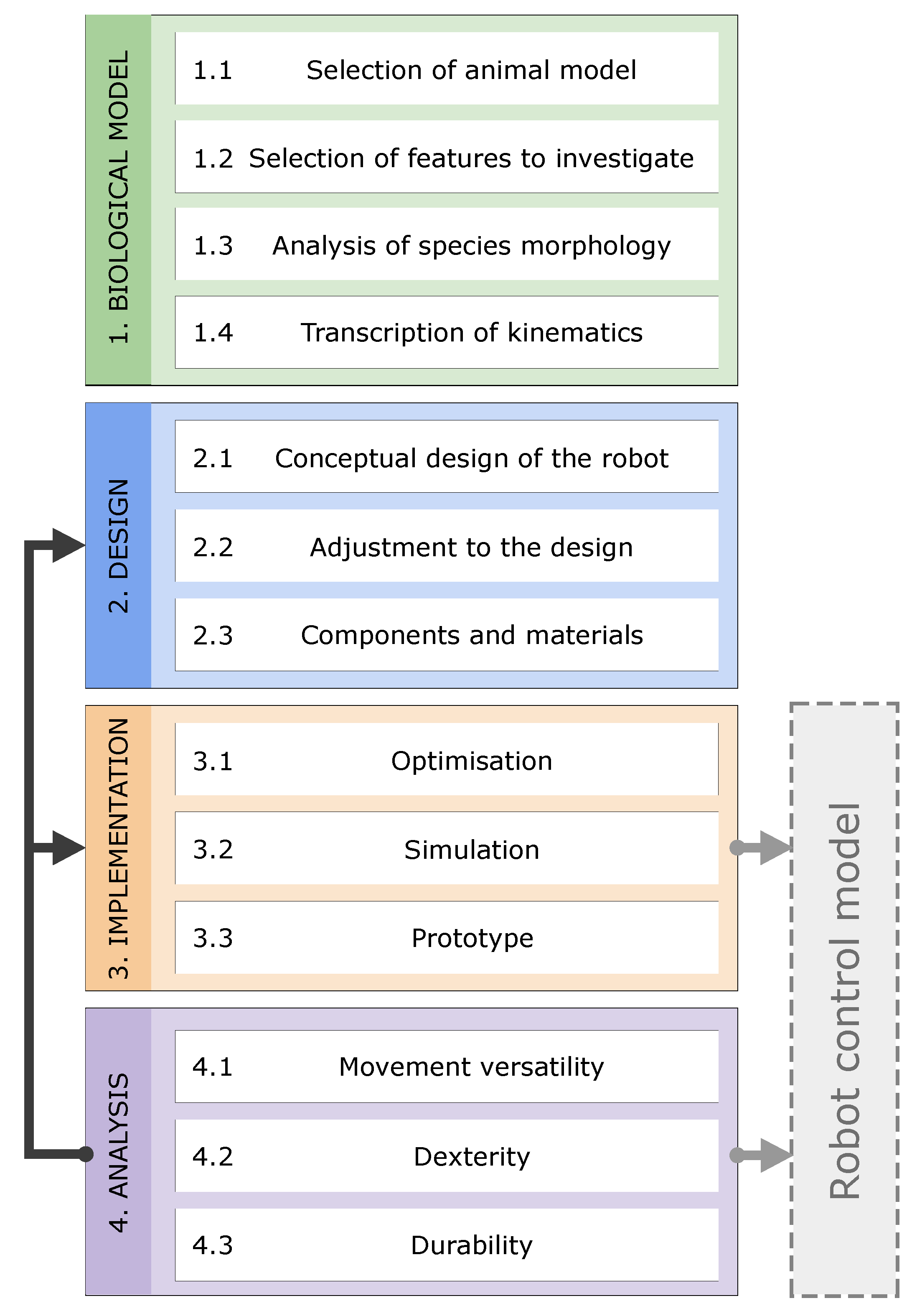Framework for Developing Bio-Inspired Morphologies for Walking Robots