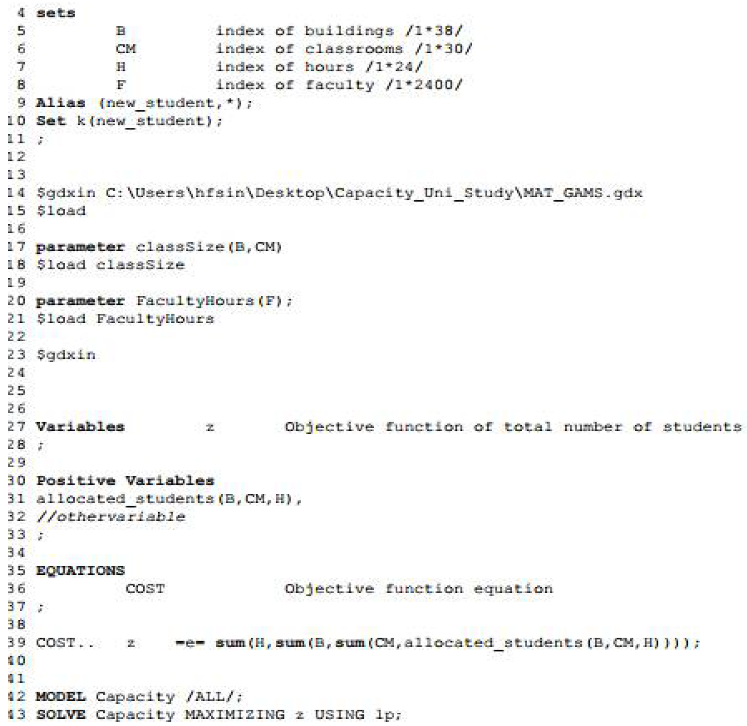 Goal Programming and Mathematical Modelling for Developing a Capacity ...