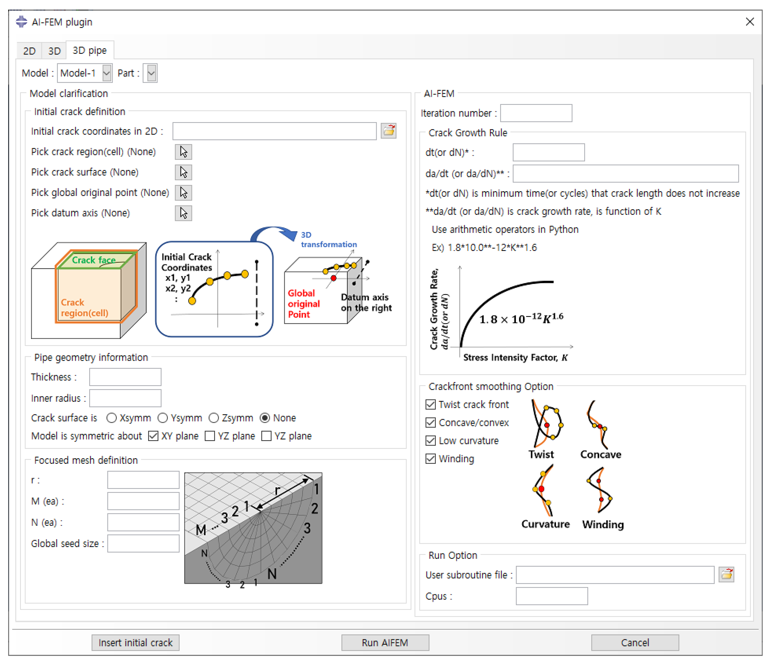 Development Of Automatic Crack Growth Simulation Program Based On Finite Element Analysis