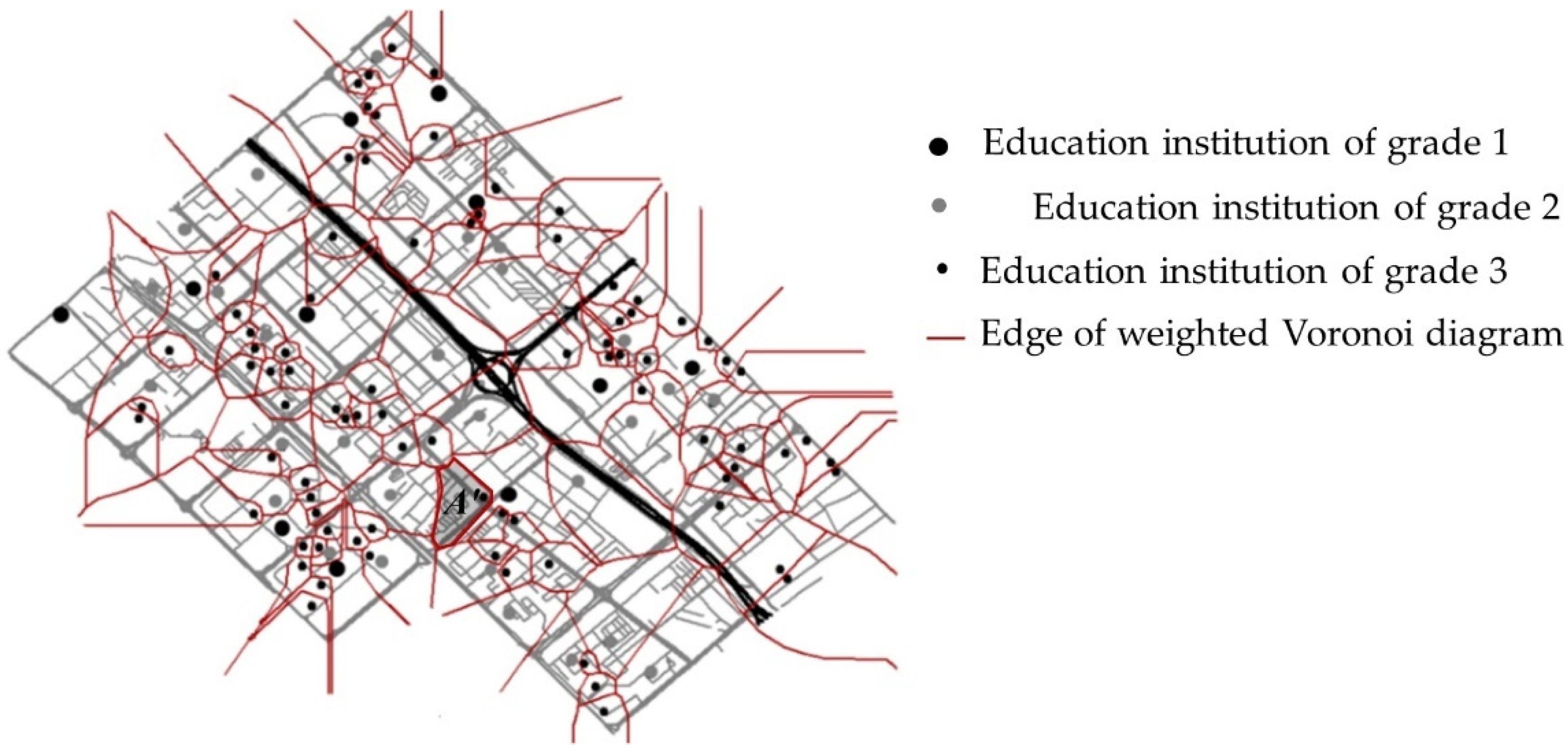 An Algorithm to Generate a Weighted Network Voronoi Diagram Based on Improved PCNN