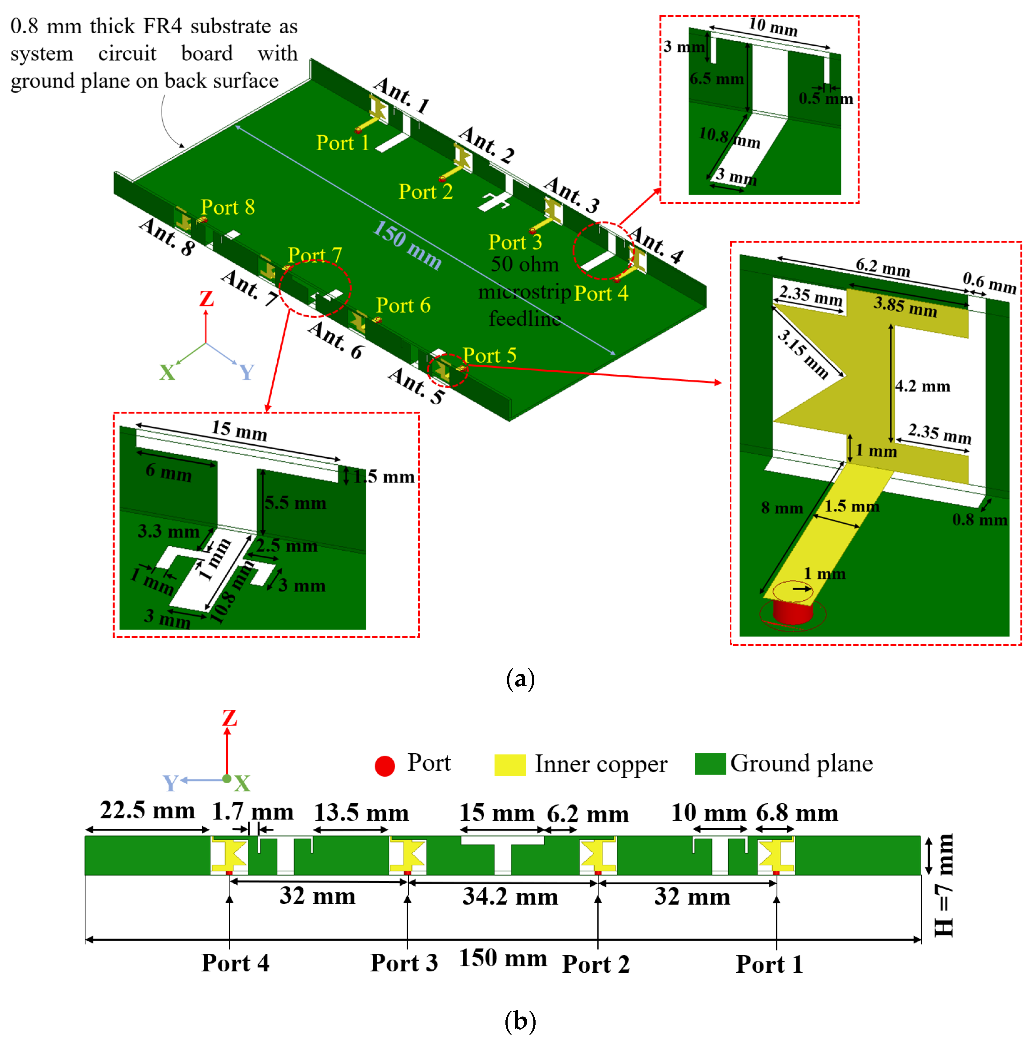 A Wideband Eight-Element Antenna with High Isolation for 5G New-Radio ...