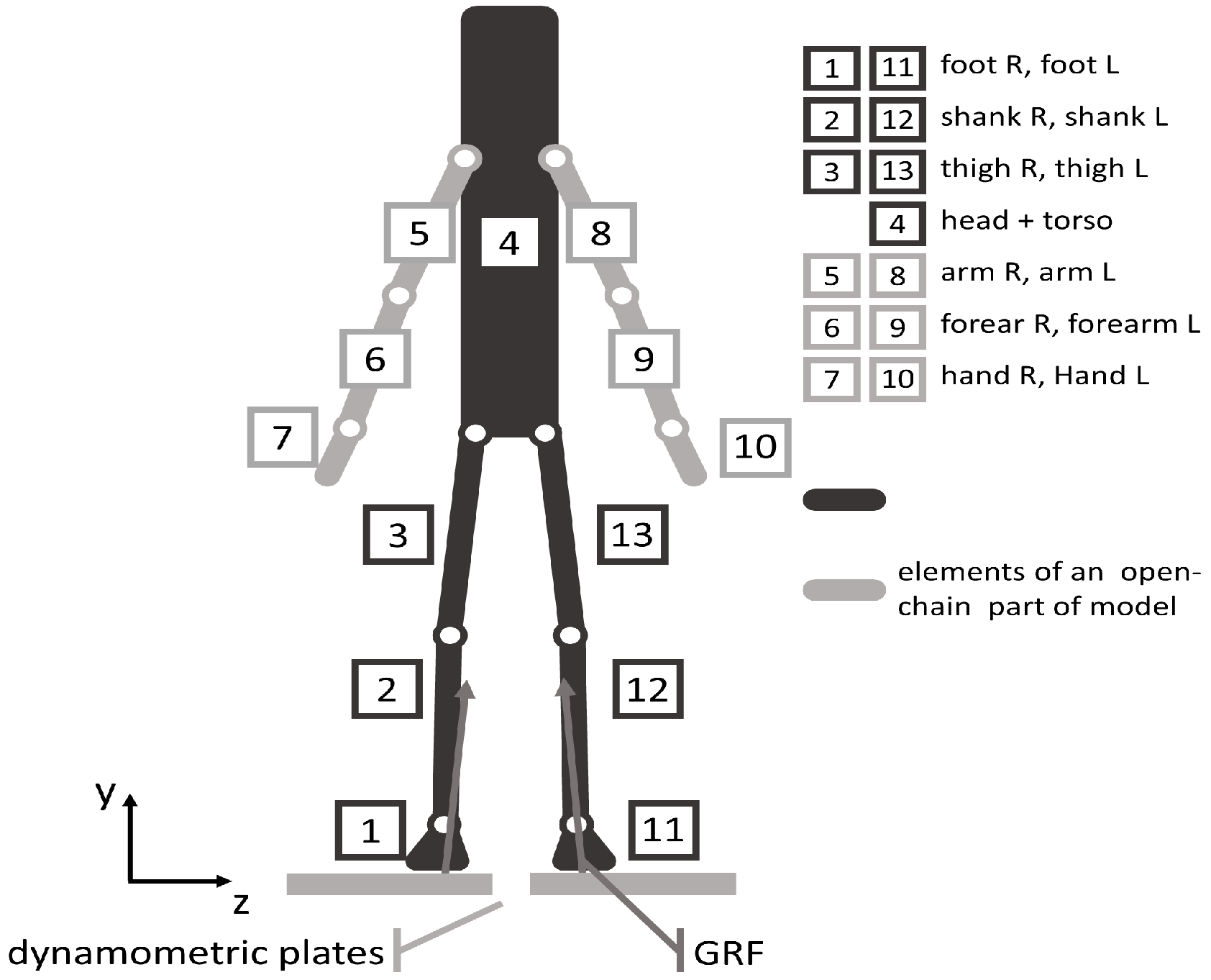 Two-Dimensional Mechanical Model of Human Stability in External Force ...