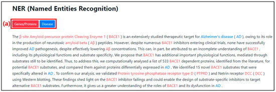 Web Interface of NER and RE with BERT for Biomedical Text Mining