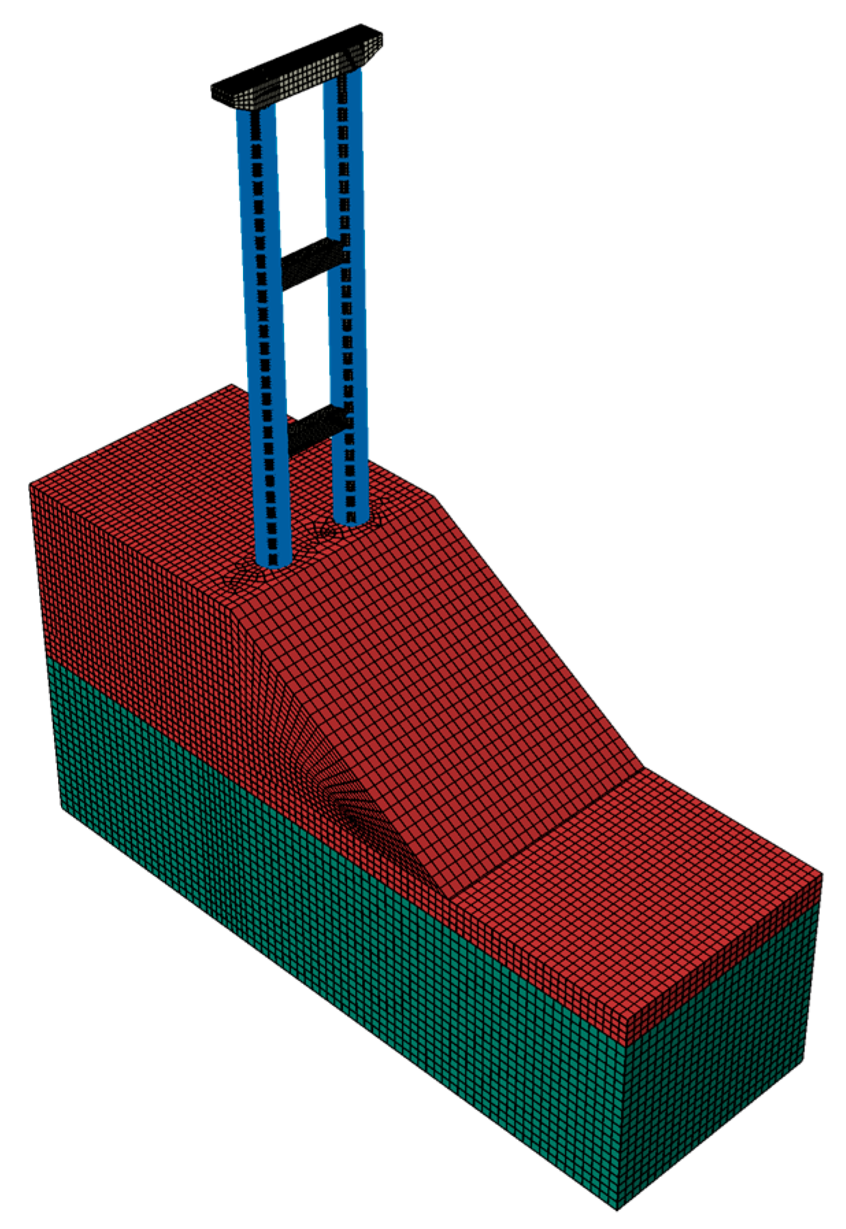 Study on the Damage Mechanism of Bank Slope-Bridge Pile Foundation ...