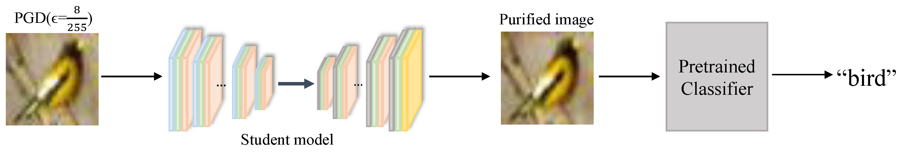 Improving Adversarial Robustness via Distillation-Based Purification