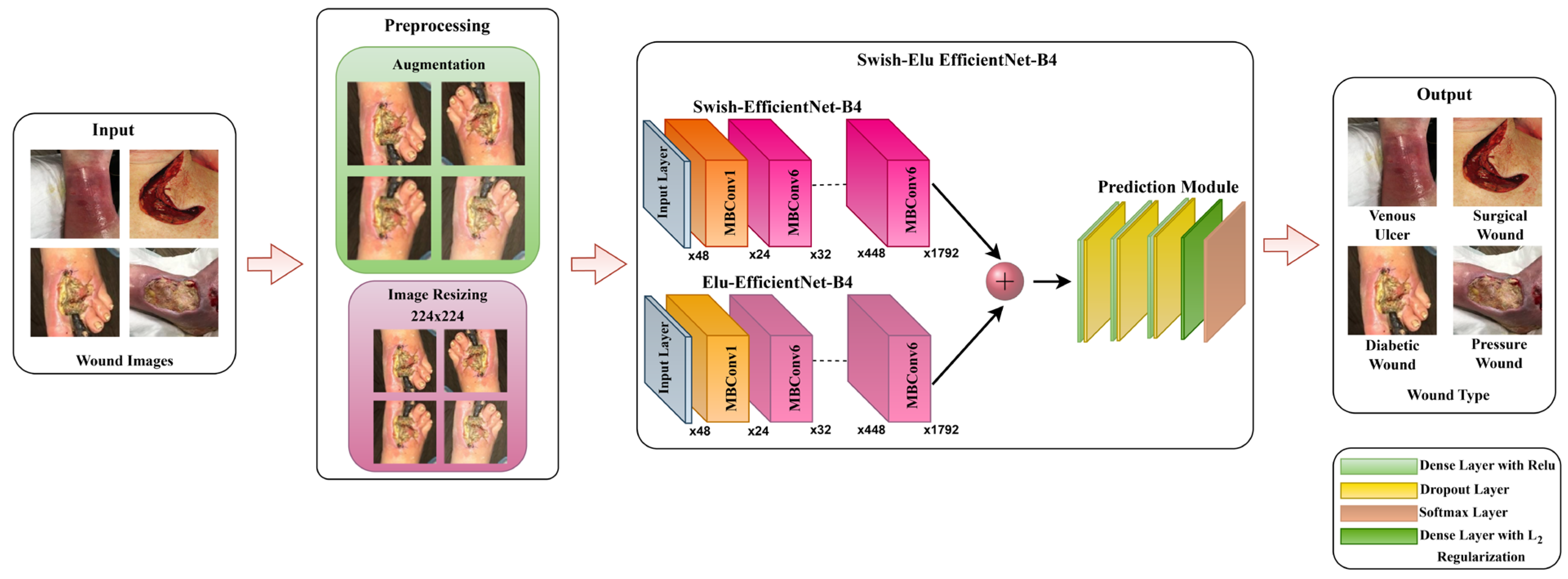 A Novel Fused Multi-Class Deep Learning Approach for Chronic Wounds Classification