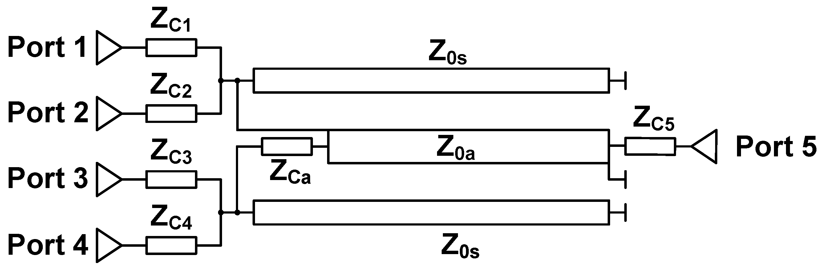 A Novel Wideband Splitter for a Four-Element Antenna Array