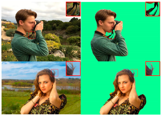 Matting Algorithm with Improved Portrait Details for Images with Complex Backgrounds