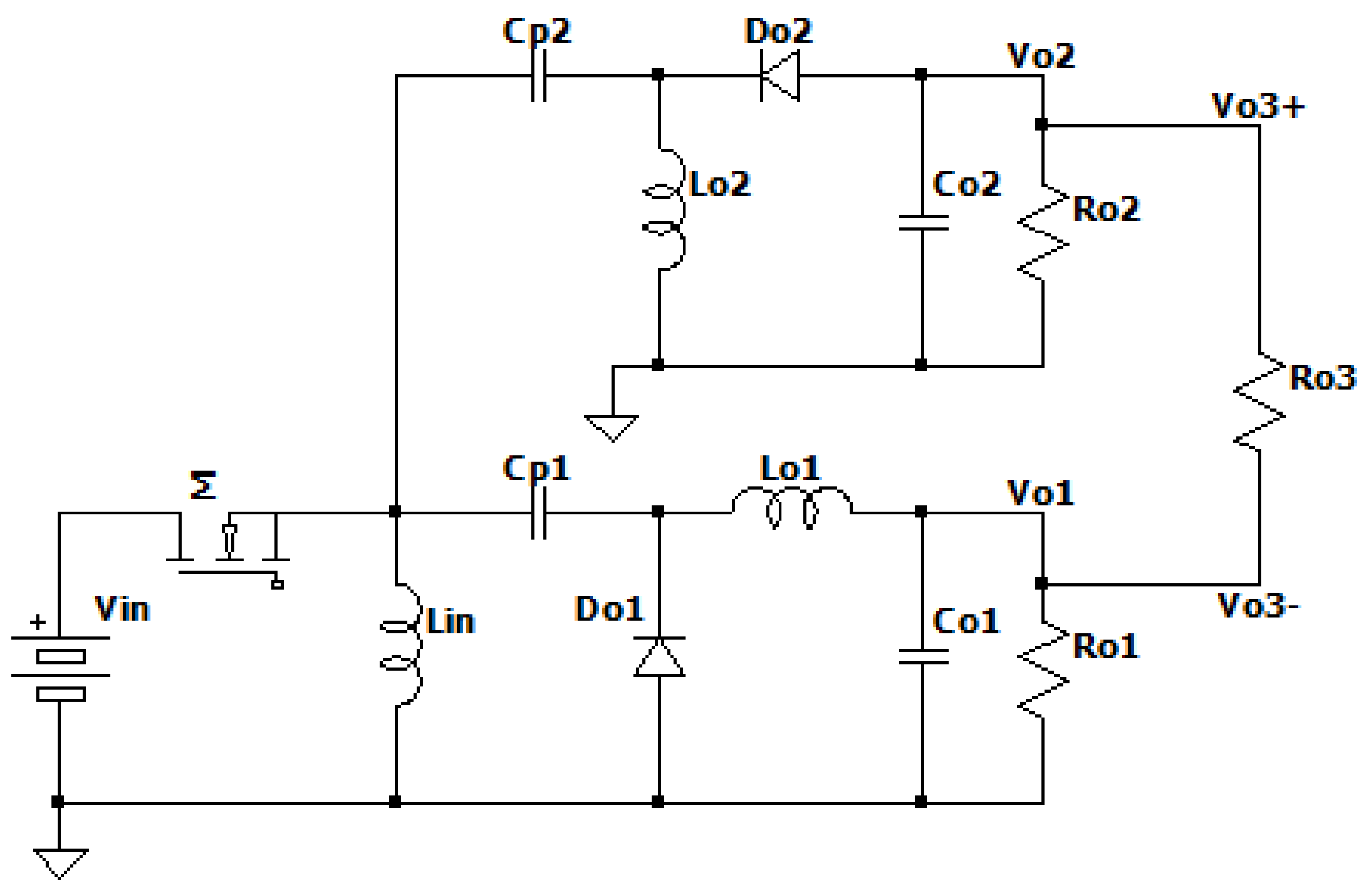A New Smart Grid Hybrid DC–DC Converter with Improved Voltage Gain and Synchronized Multiple Outputs