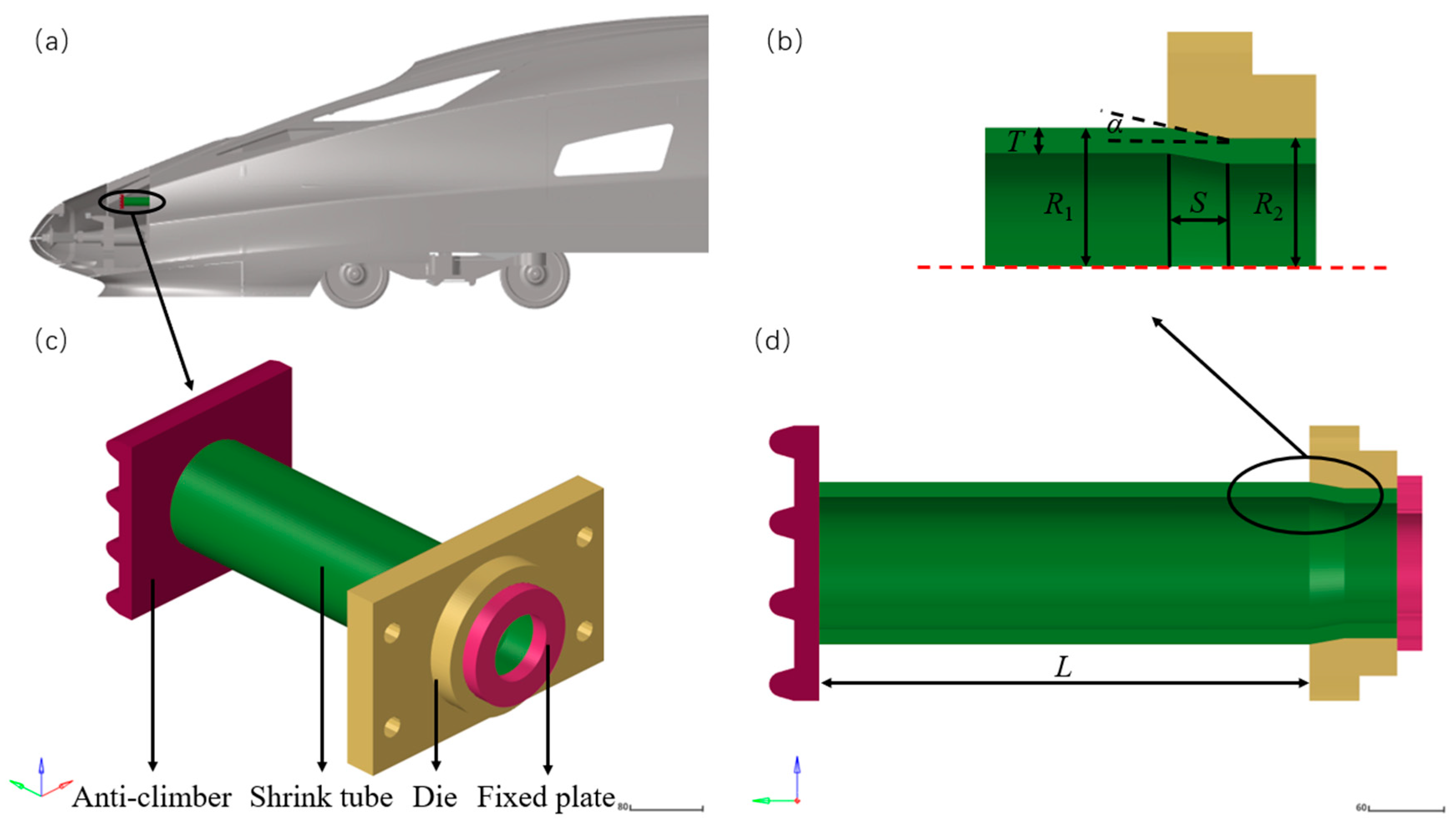 Multi-Objective Optimization of Crashworthiness of Shrink Tube Energy Absorption Structure
