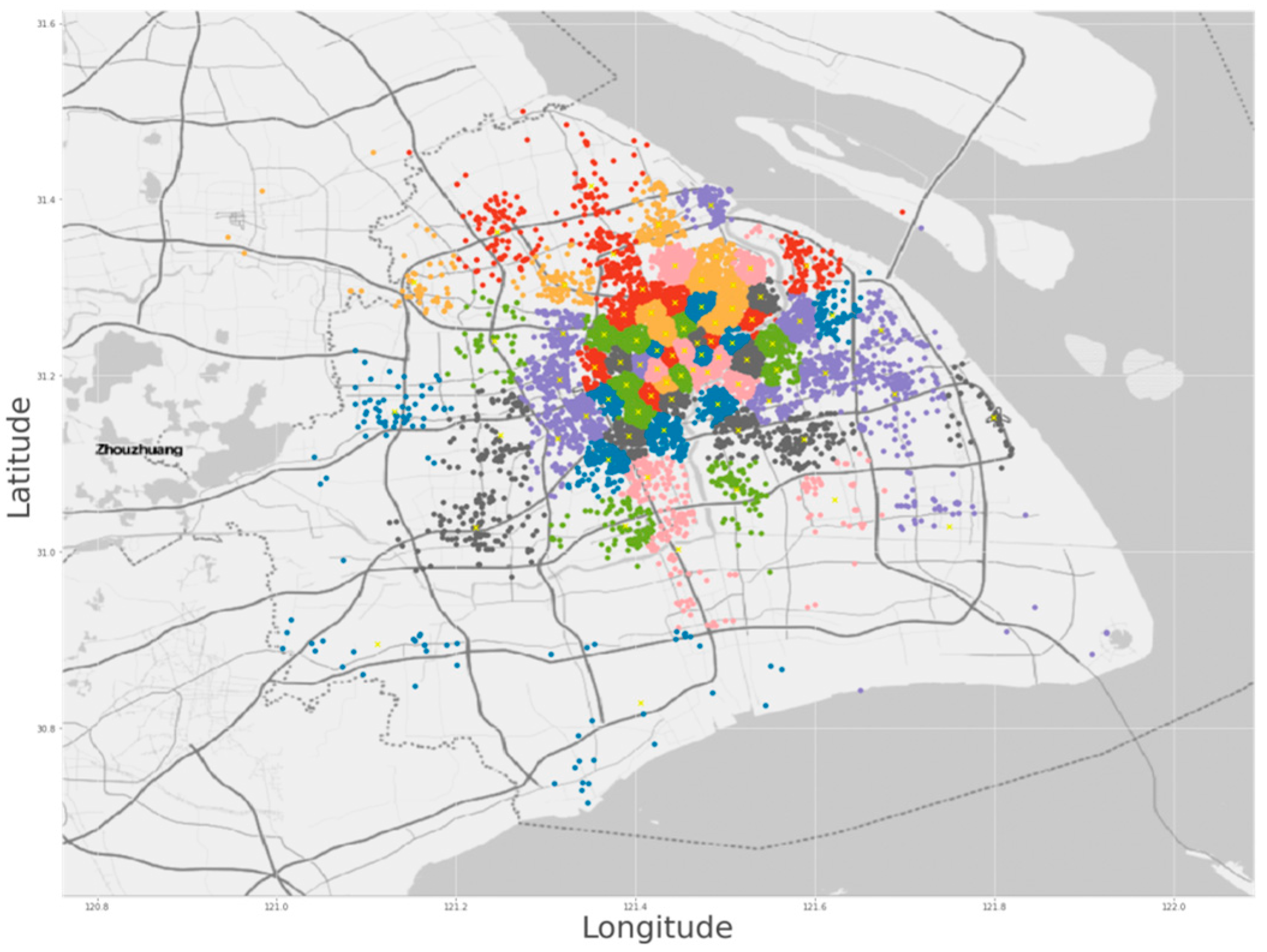 A Heuristic Algorithm For Deploying Electric Taxi Charging Stations To Enhance Service Quality