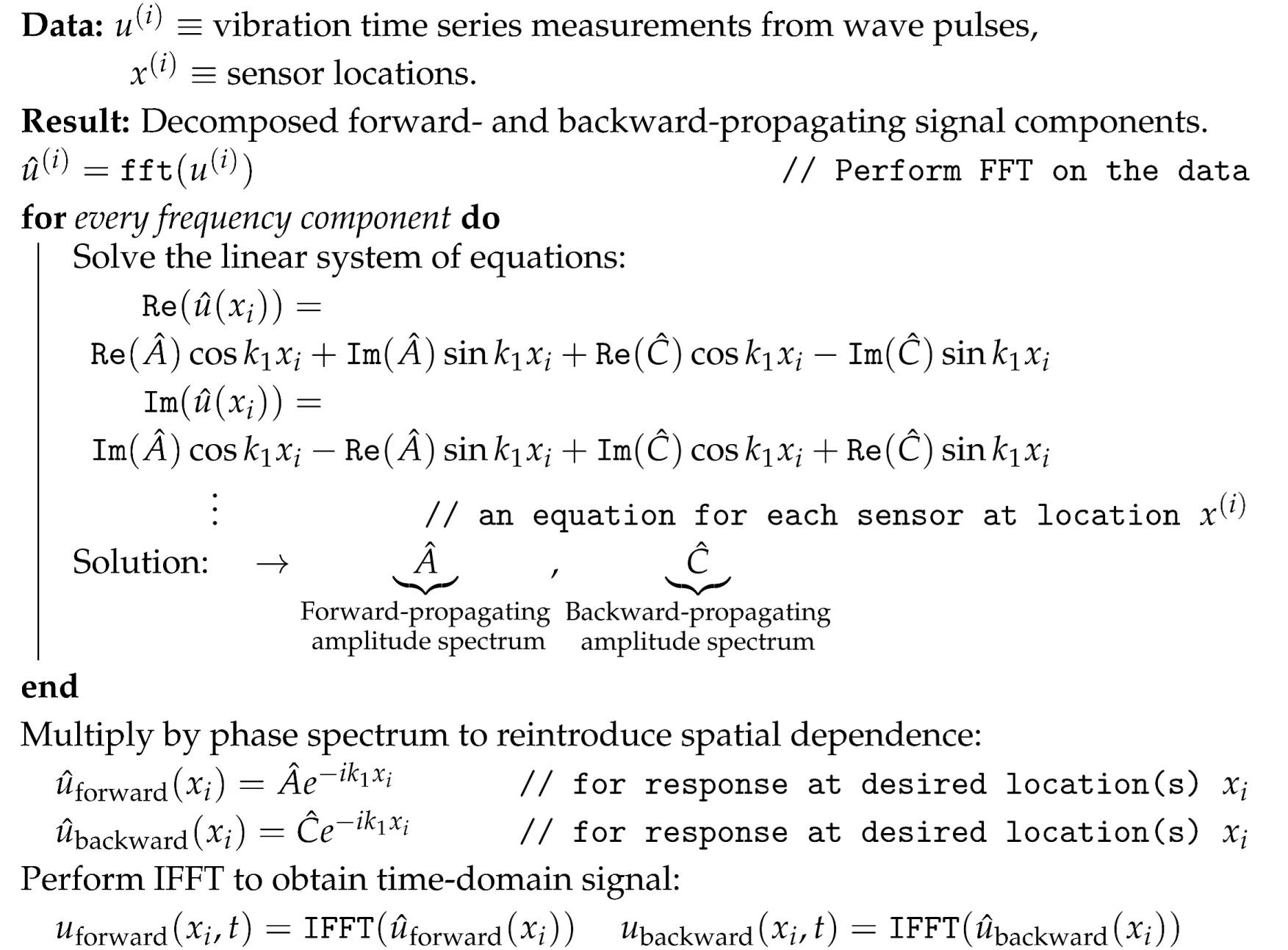 Forward/Backward Decomposition for Dispersive Wave Propagation Measurements