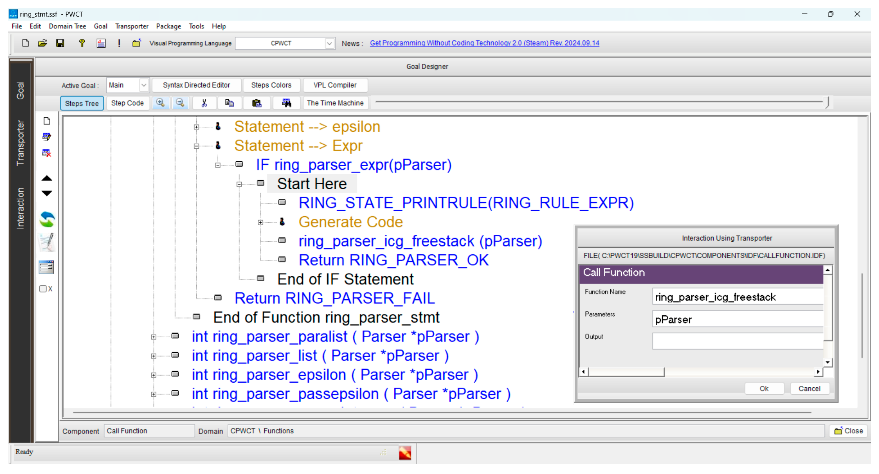 PWCT2: A Self-Hosting Visual Programming Language Based on Ring with Interactive Textual-to ...