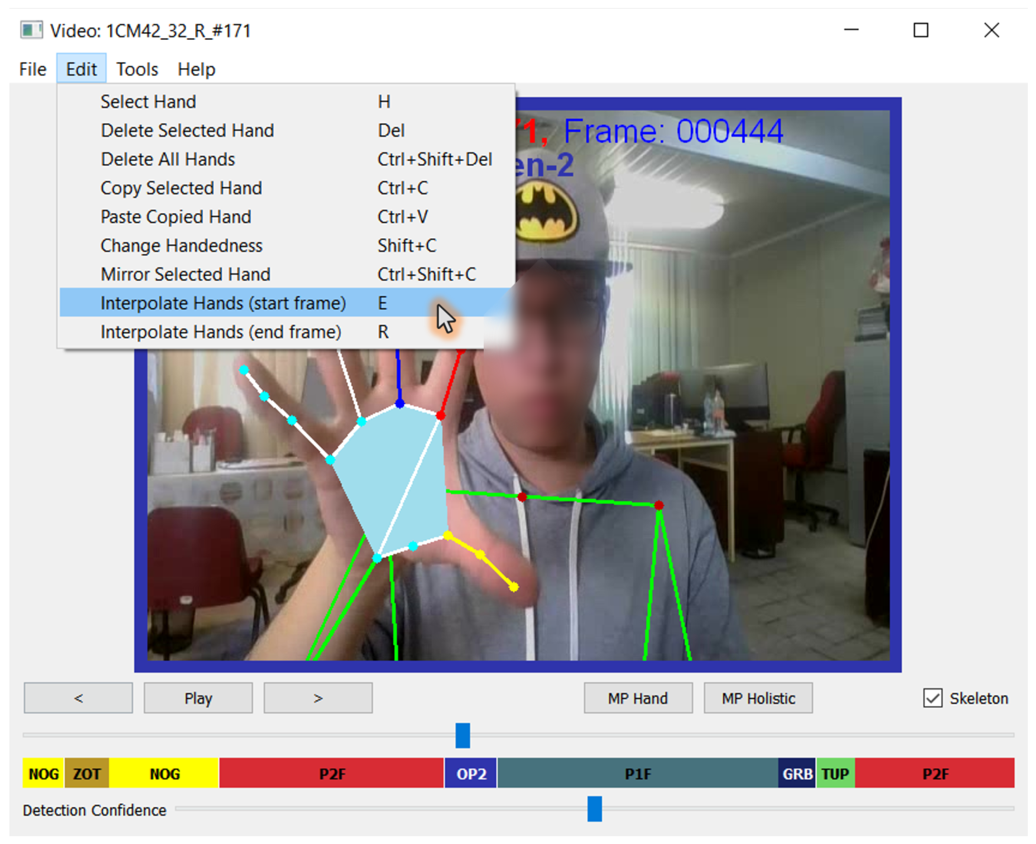 IPN HandS: Efficient Annotation Tool and Dataset for Skeleton-Based Hand Gesture Recognition