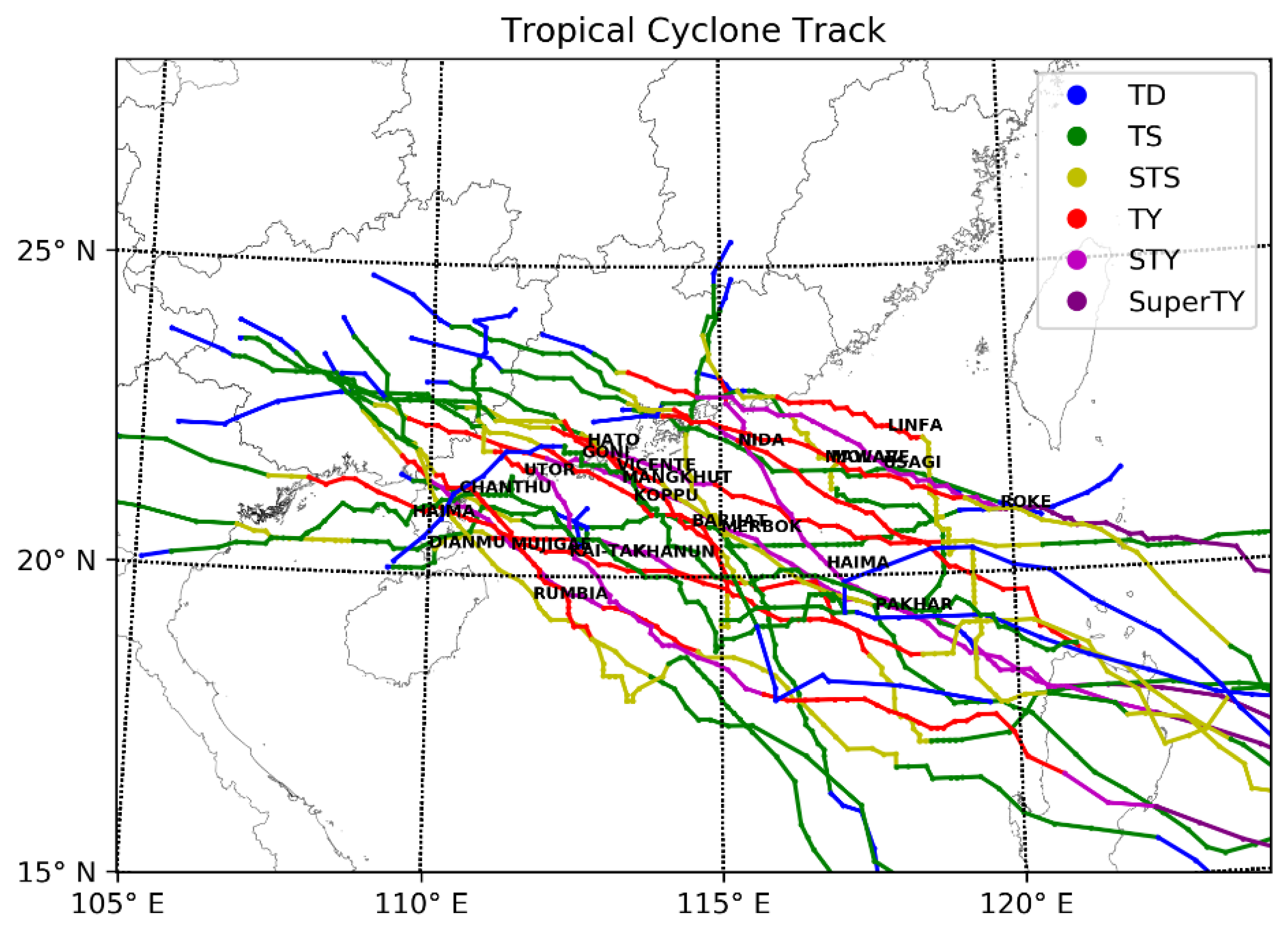 Relationship between Near-Surface Winds Due to Tropical Cyclones and ...
