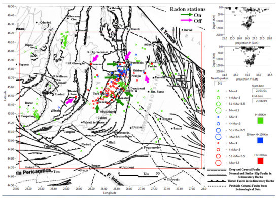 Implementation of a Radon Monitoring Network in a Seismic Area