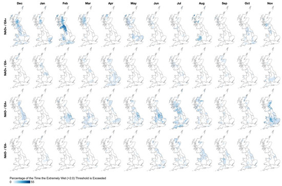 Monthly Rainfall Signatures of the North Atlantic Oscillation and East ...