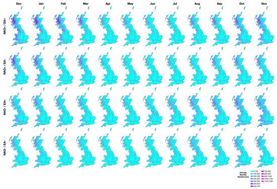 Monthly Rainfall Signatures of the North Atlantic Oscillation and East ...