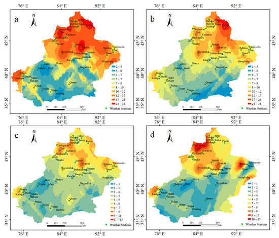 The Spatio–Temporal Variation of Spring Frost in Xinjiang from 1971 to 2020
