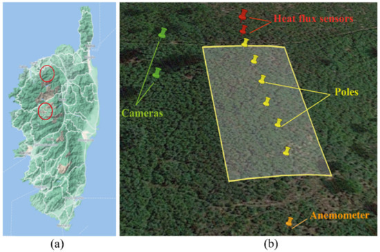 A Study of Two High Intensity Fires across Corsican Shrubland