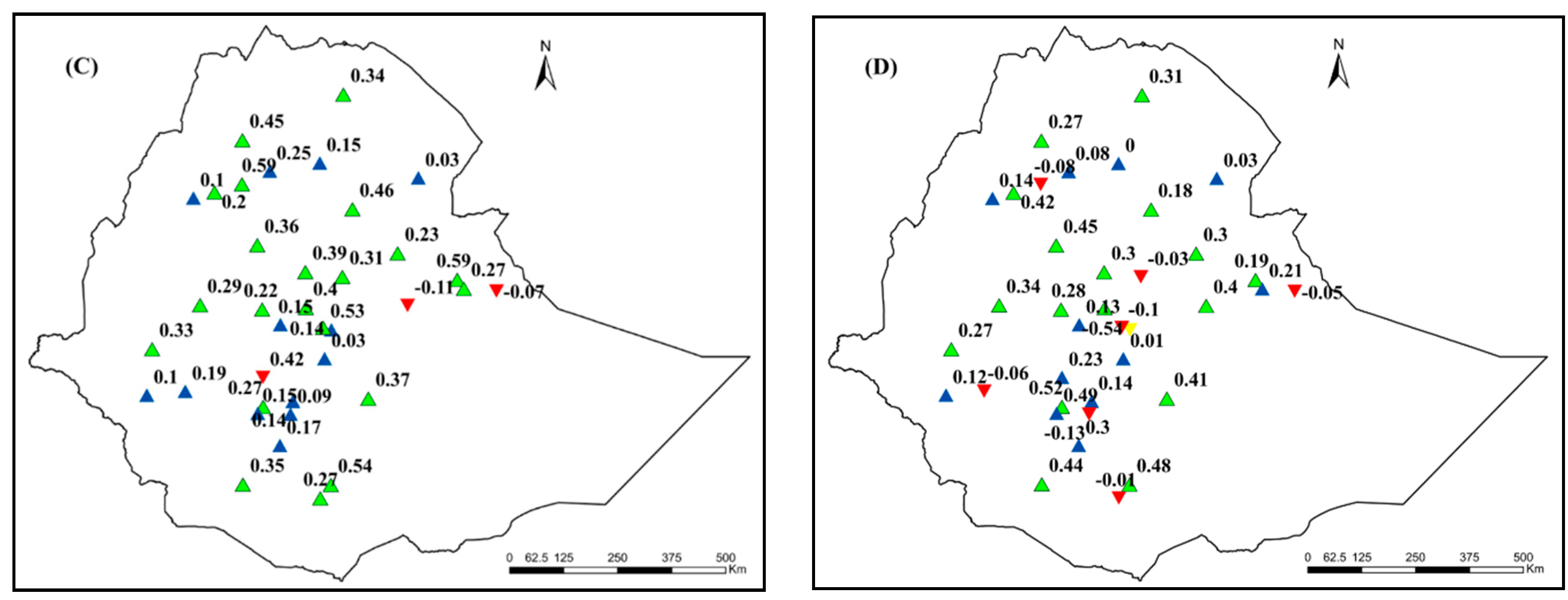 Trends in Rainfall and Temperature Extremes in Ethiopia: Station and Agro-Ecological Zone Levels ...