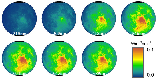 Simulation Study of the Lunar Spectral Irradiances and the Earth-Based ...