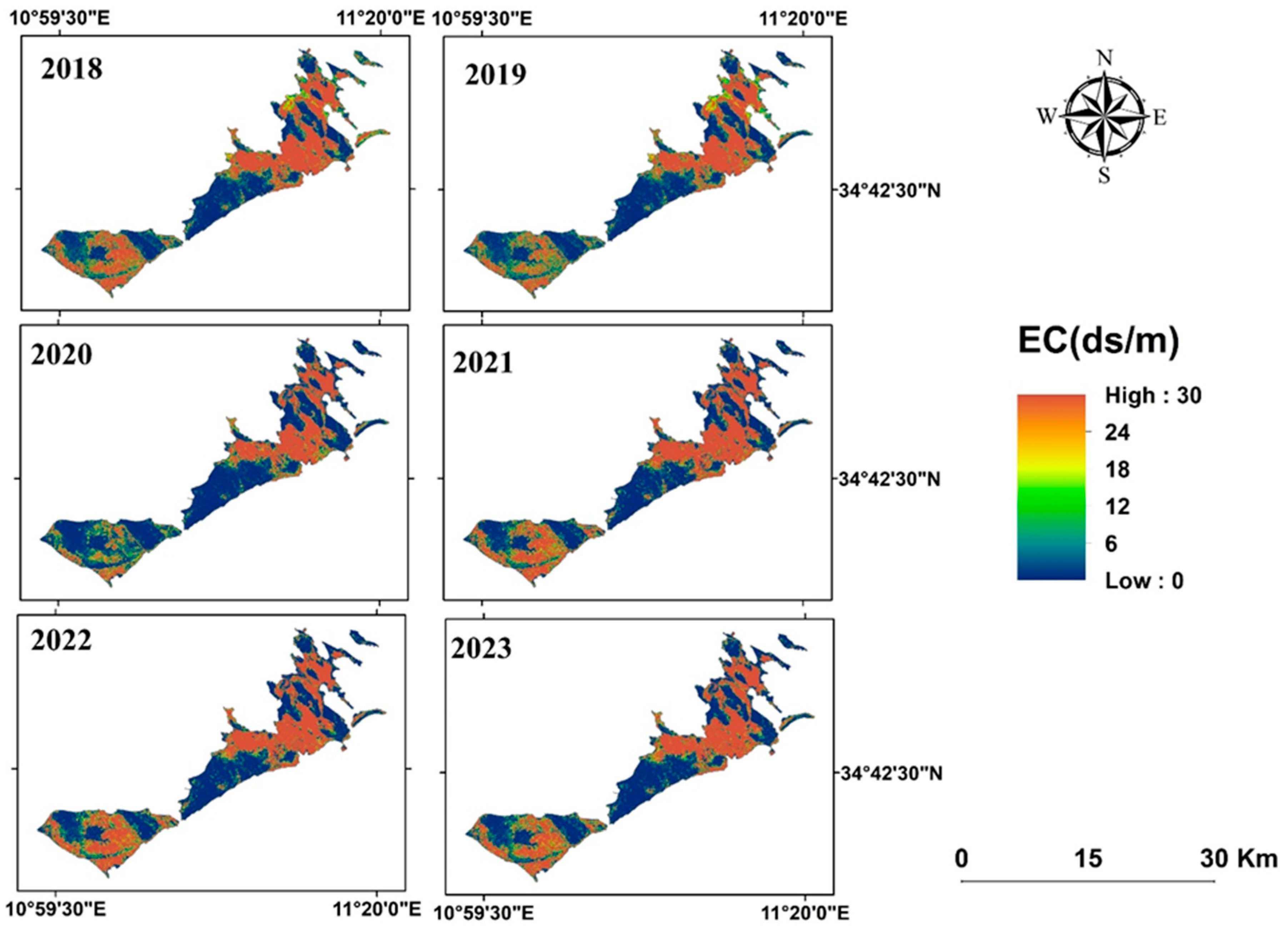 Evaluating Drought Effects on Soil: Innovative Soil Salinity Monitoring via SAR Data, Sentinel-2 ...
