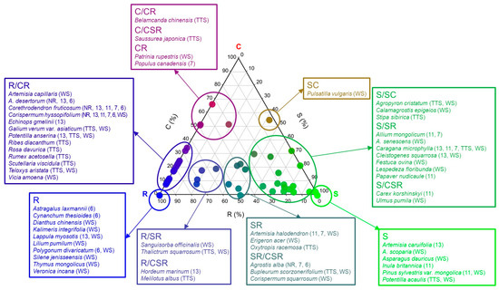 Changes in Competitors, Stress Tolerators, and Ruderals (CSR ...