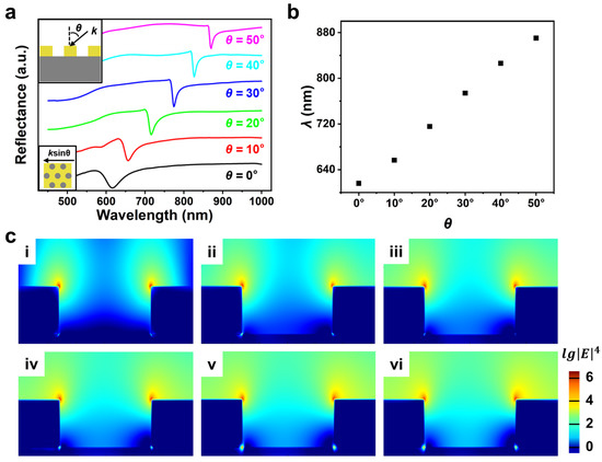 The Sensitivity of a Hexagonal Au Nanohole Array under Different Incident Angles